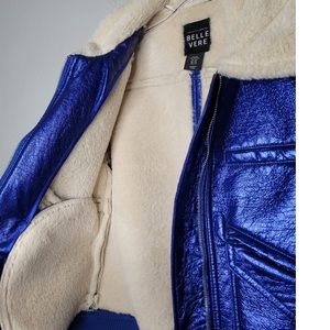Belle Vere | Jackets & Coats | Belle Vere Metallic Electric Blue ...